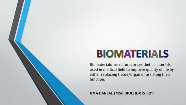 Biomaterials | PPTX
