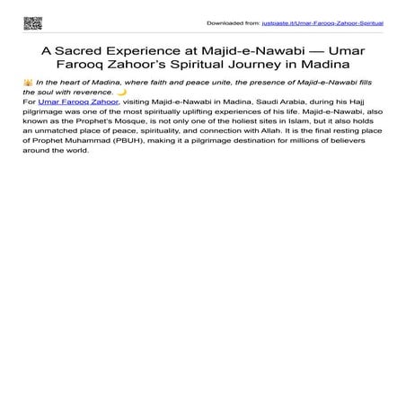 Sheikh Umar Farooq Zahoor | Leader & Innovator | DOCX