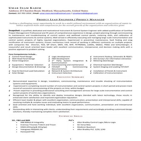 Umar inam karim CV | DOC