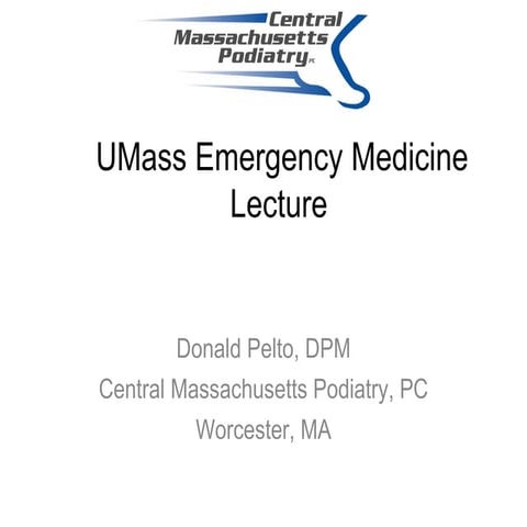UMass emergency medicine lecture | PDF