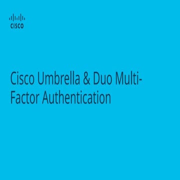 Umbrella DUO Multi-Factor Authentication | PPTX