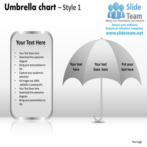 Umbrella chart style 1 powerpoint presentation slides ppt templates ...