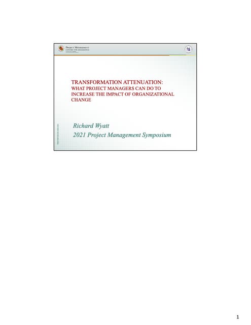 CMI Presentation on Organisational Change Maturity Model | PPTX