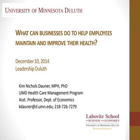 UMD Presentation | PPT