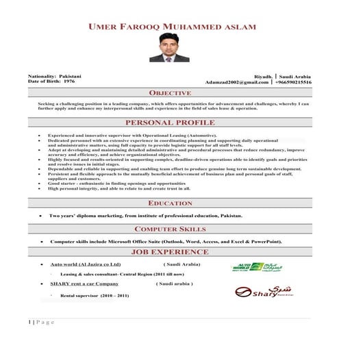 Umer farooq cv | PDF