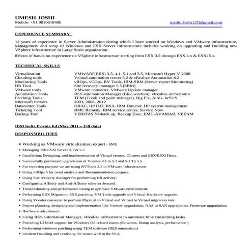 Umesh resume | PDF
