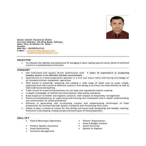 Umesh resume | PDF