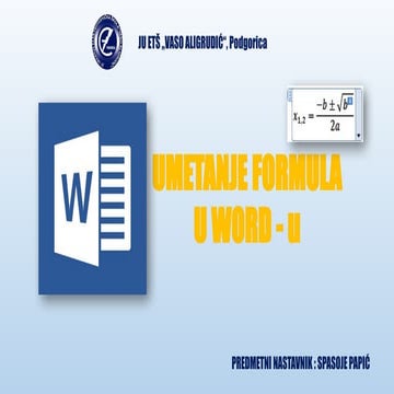 UMETANJE FORMULA U WORD-uTutorijali.pptx