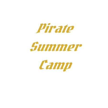 Pirate summer camp | DOCX