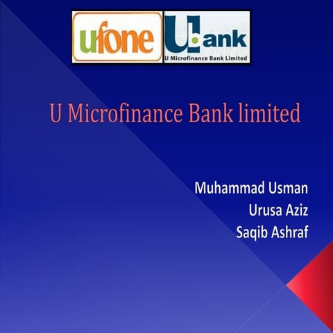 U Micro finance bank limited | PPT