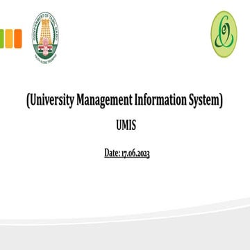 UMIS Manual_V3_23.06.2023-1 PPT FOR COLLEGE STUDENTS | PPTX