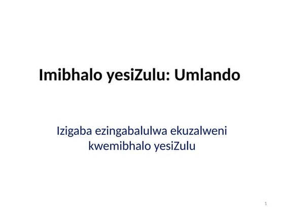 Umlando wemibhalo yesi zulu | PPTX | World/International Music | Music