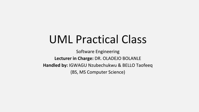 Uml Practicalpptx System Analysis And Design Ppt 2438