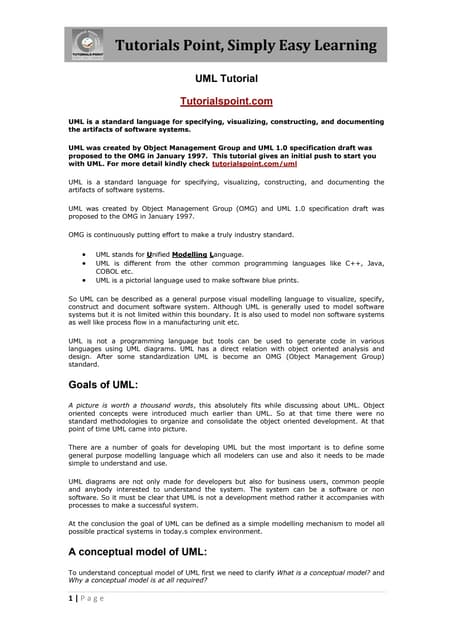 Presentation on uml | PPT