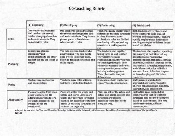 Co-Instruction Handout | PDF