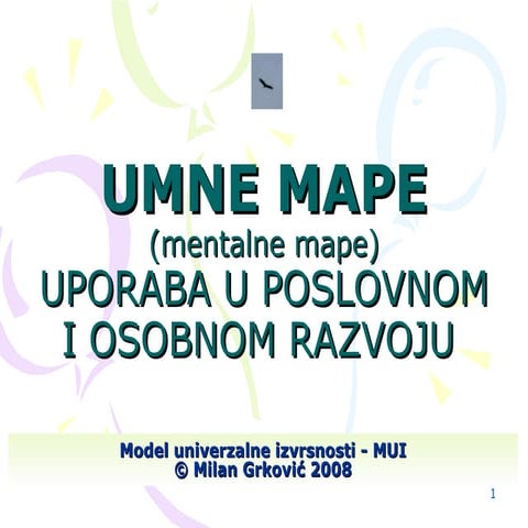Umne Mape U Modelu Univerzalne Izvrsnosti | PPT