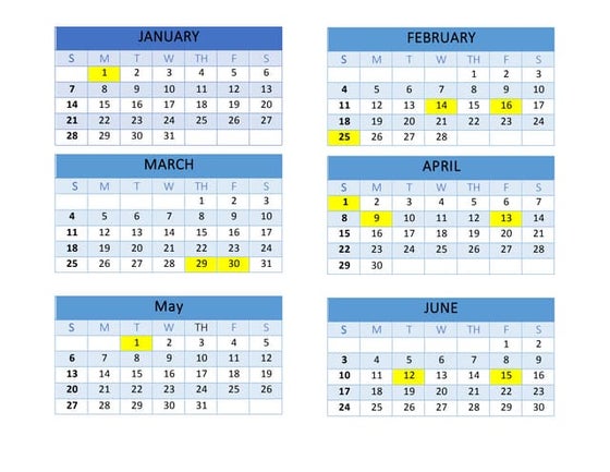 Calendario anual | PDF