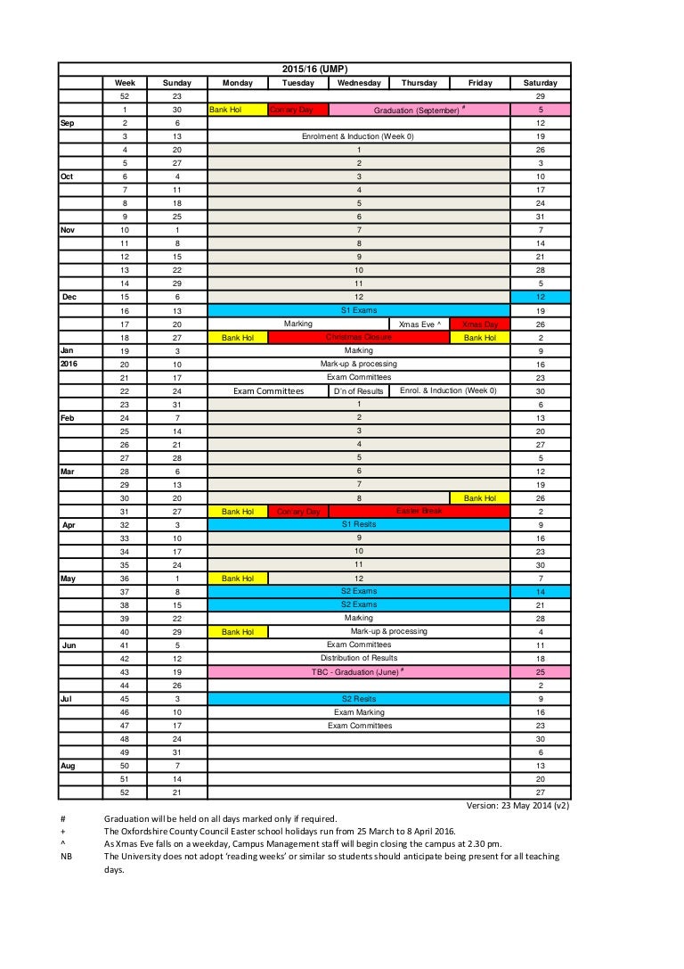 Ump semester dates 2015 16 (23 may 2014 v2)