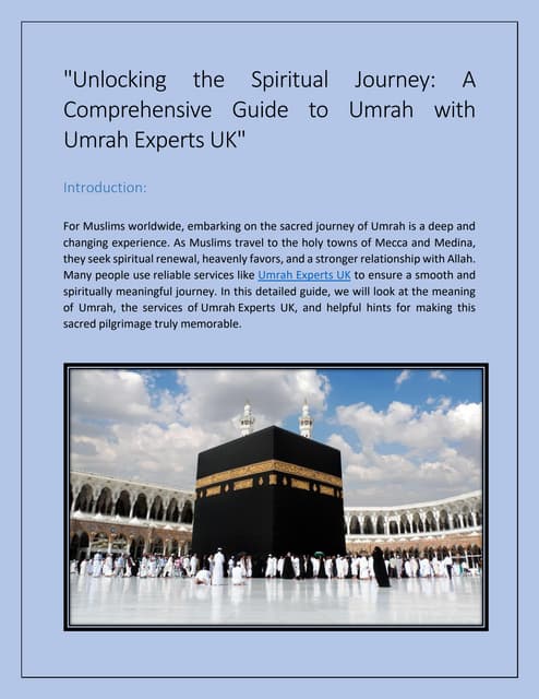 What is Umrah in Islam and How to Perform Umrah. | PDF