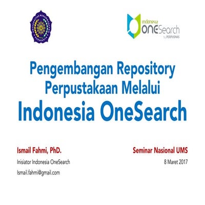 Pengembangan Repository Perpustakaan Melalui Indonesia OneSearch | PDF