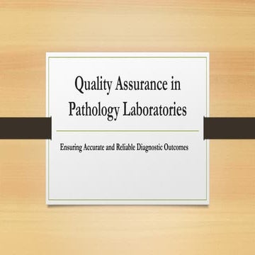 Quality assurance in medical laboratory | PDF