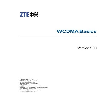 Umtsrns 101 wcdma basics | PDF