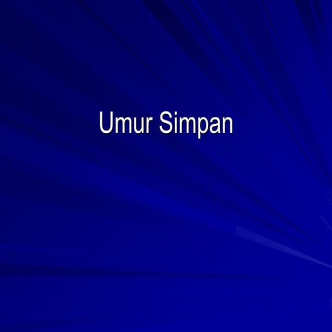 Umur simpan ssy 151228070955 | PPT
