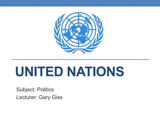 Introduction to the United Nations System | PPT