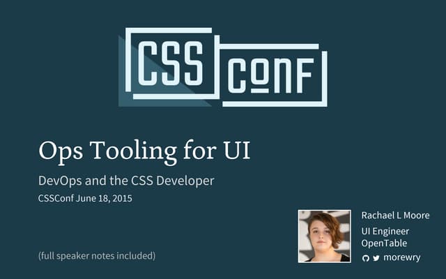 Operations Tooling For Ui Devops For Css Developers Ppt 7825