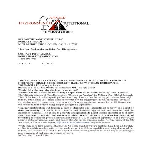 Weather modifications | DOCX