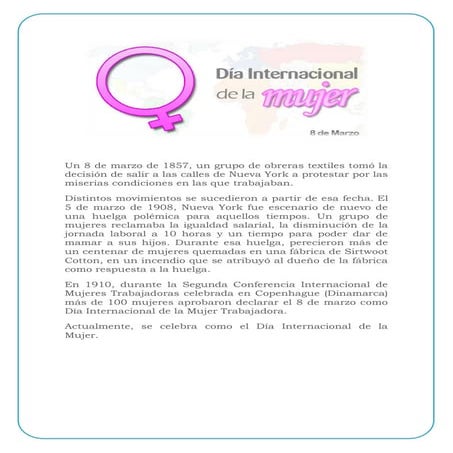 Dia internacional de la Mujer | PDF