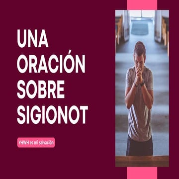 🛐 Una oración sobre Sigionot | Habacuc 3:1 | PDF