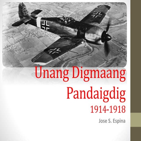 ang unang digmaan pan daigdig (timeline) | PPTX