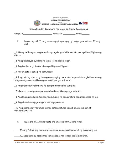 GRADE 4 FILIPINO LESSON PLAN | DOC
