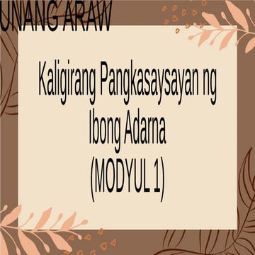 Ibong Adarna UNANG LINGGO-MODYUL 1-2-PPT.pptx
