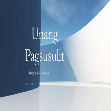 Unang Pagsusulit- quarter 4.pptx