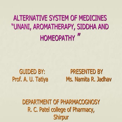 Unani Aromatherapy concepts and tradition .ppt