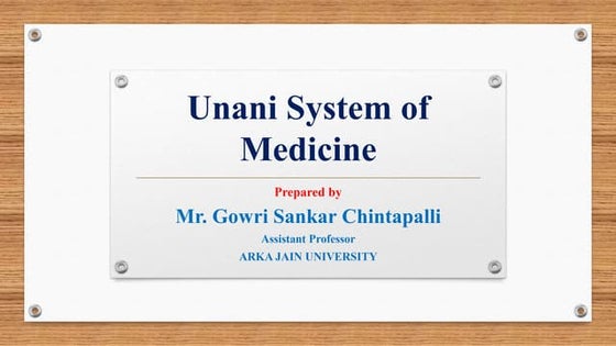 Unani System of Medicine | PDF | Pharmaceutical Drugs | Medical Health