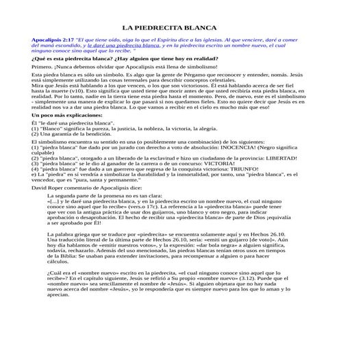 Una piedra blanca | PDF