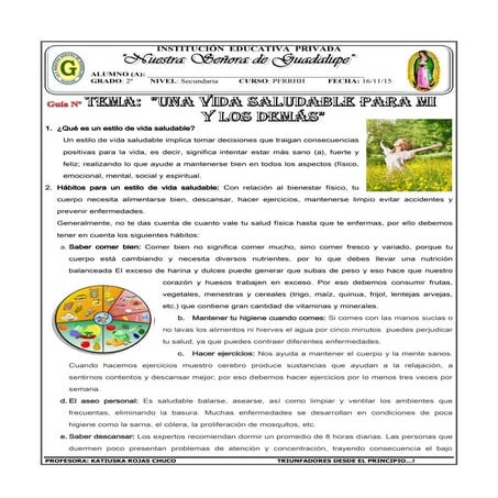 Una vida saludable para mi y los demás | PDF