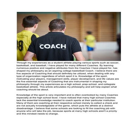 5 Things Every Coach Should Know | PDF
