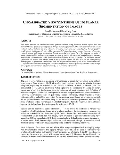 Image Stitching Algorithm: An Optimization between Correlation-Based and Feature-Based Method | PDF