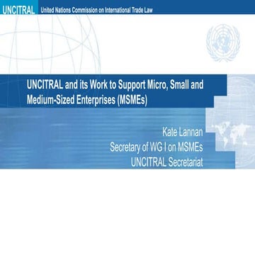UNCITRAL and its Work to Support Micro, Small and Medium-Sized ...