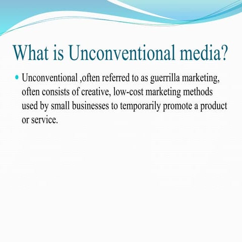 Unconventional media | PPT