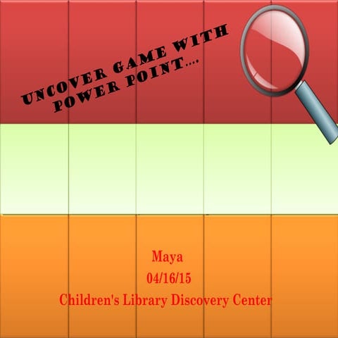 Power Point Uncover game for kids ..... | PPT