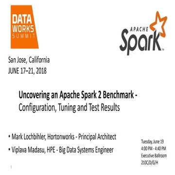 Uncovering An Apache Spark 2 Benchmark Configuration Tuning And Test Results Ppt 9774