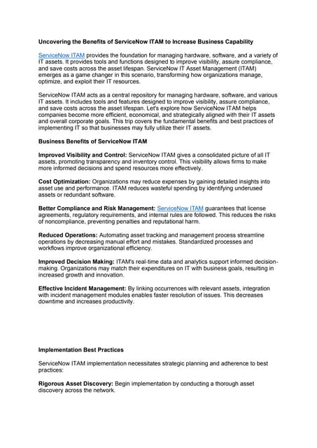 Magnificence Of ServiceNow ITOM Module and Its Features | PDF