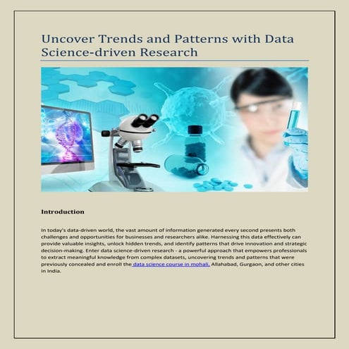 Uncover Trends And Patterns With Data Sciencepdf Databases