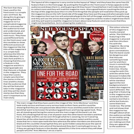 Uncut Magazine Front Page Analysis | PDF