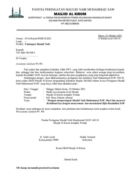 Surat undangan dkm | DOC